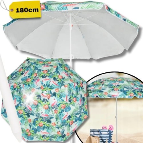 Parasol na plażę flamingi 180cm plażowy ogrodowy łamany składany ...